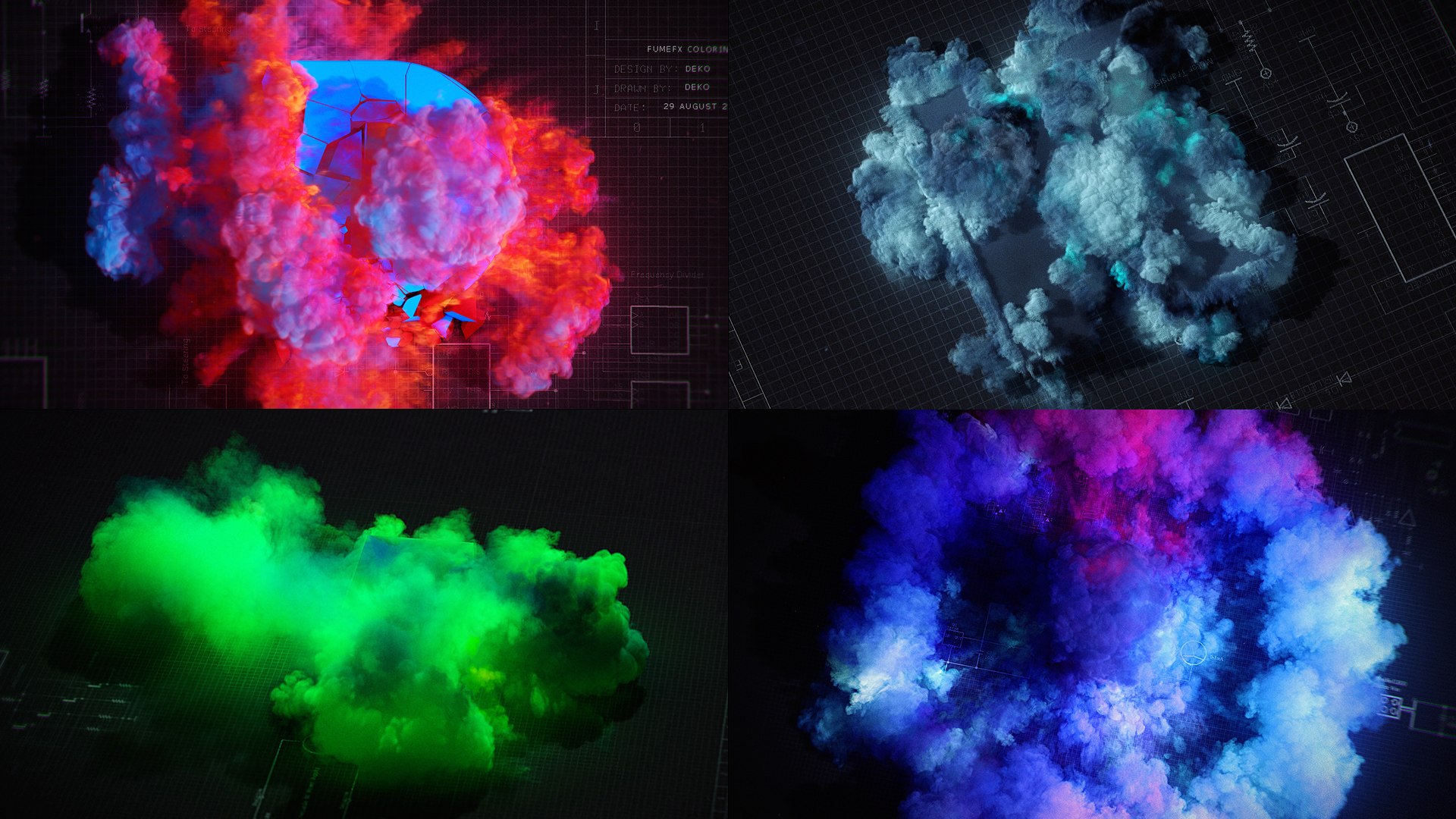 Free Fumefx Particle Explosion 3d Model