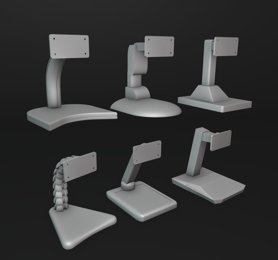 3D Model Monitor Stand Mount 6 - TurboSquid 2085836
