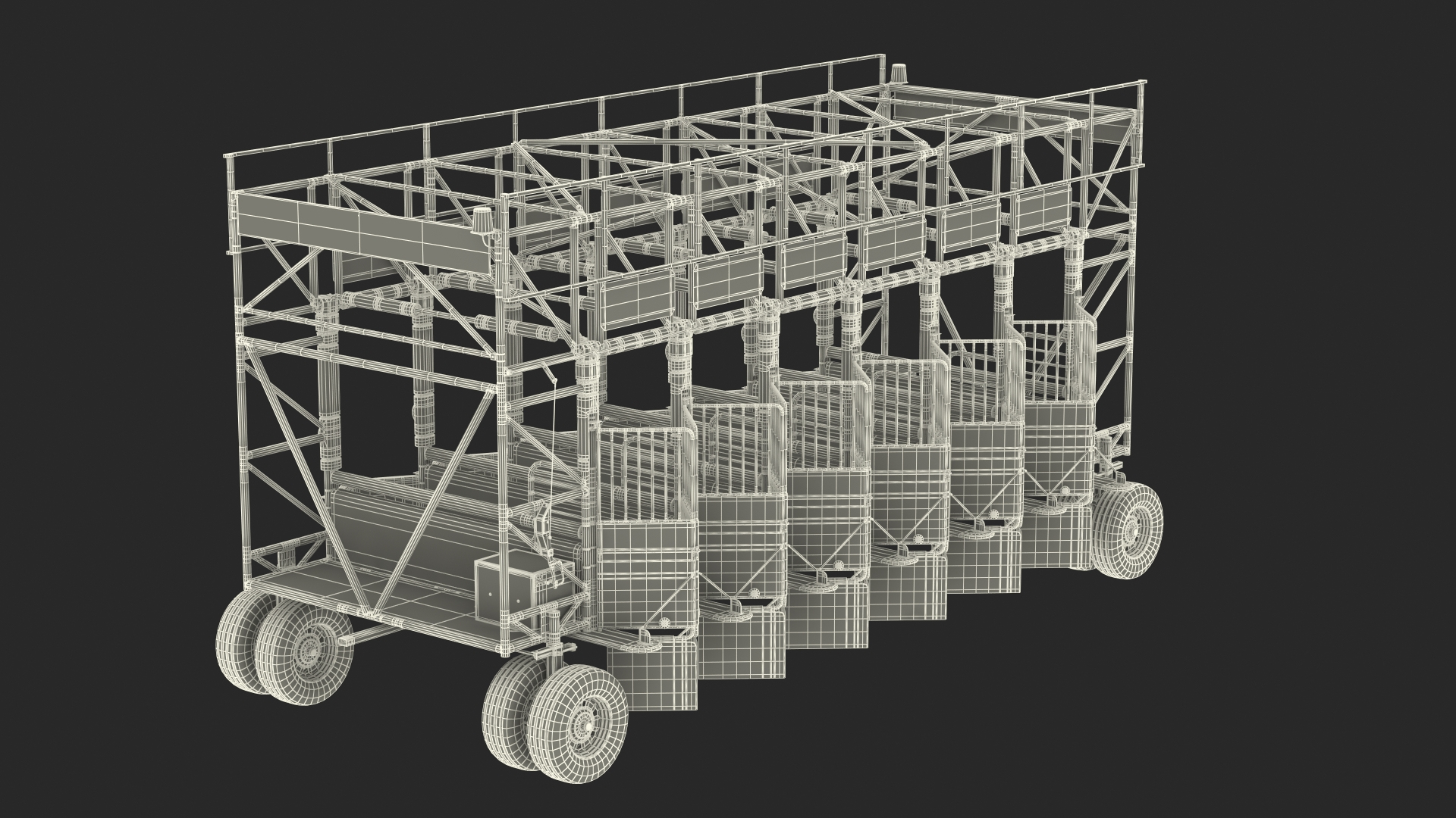 3D 6 Horse Starting Stalls Rigged Model - TurboSquid 2029482