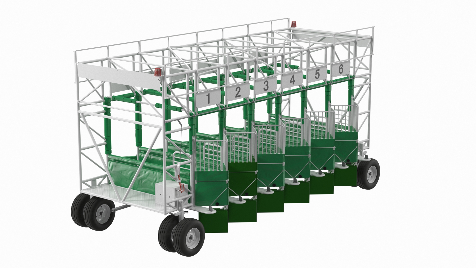 3D 6 Horse Starting Stalls Rigged Model - TurboSquid 2029482