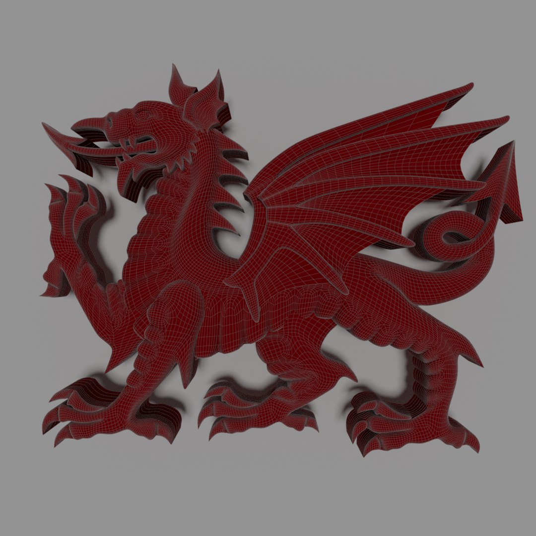 3D Heraldic Welsh Dragon Model - TurboSquid 1157414