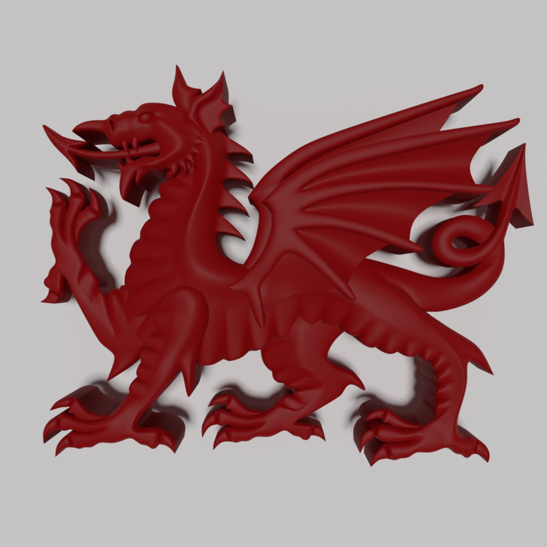 3D Heraldic Welsh Dragon Model - TurboSquid 1157414
