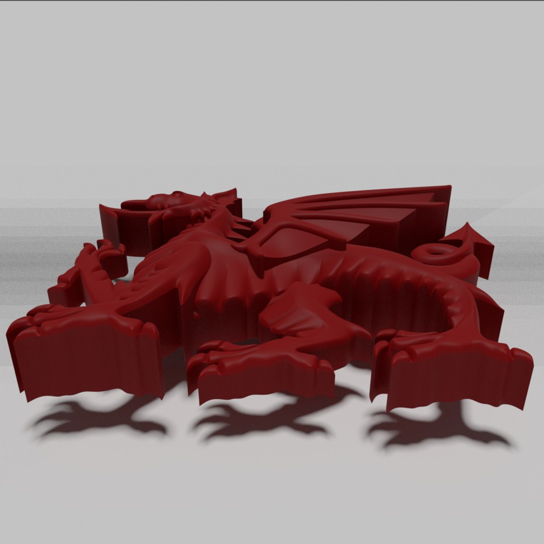 3D Heraldic Welsh Dragon Model - TurboSquid 1157414