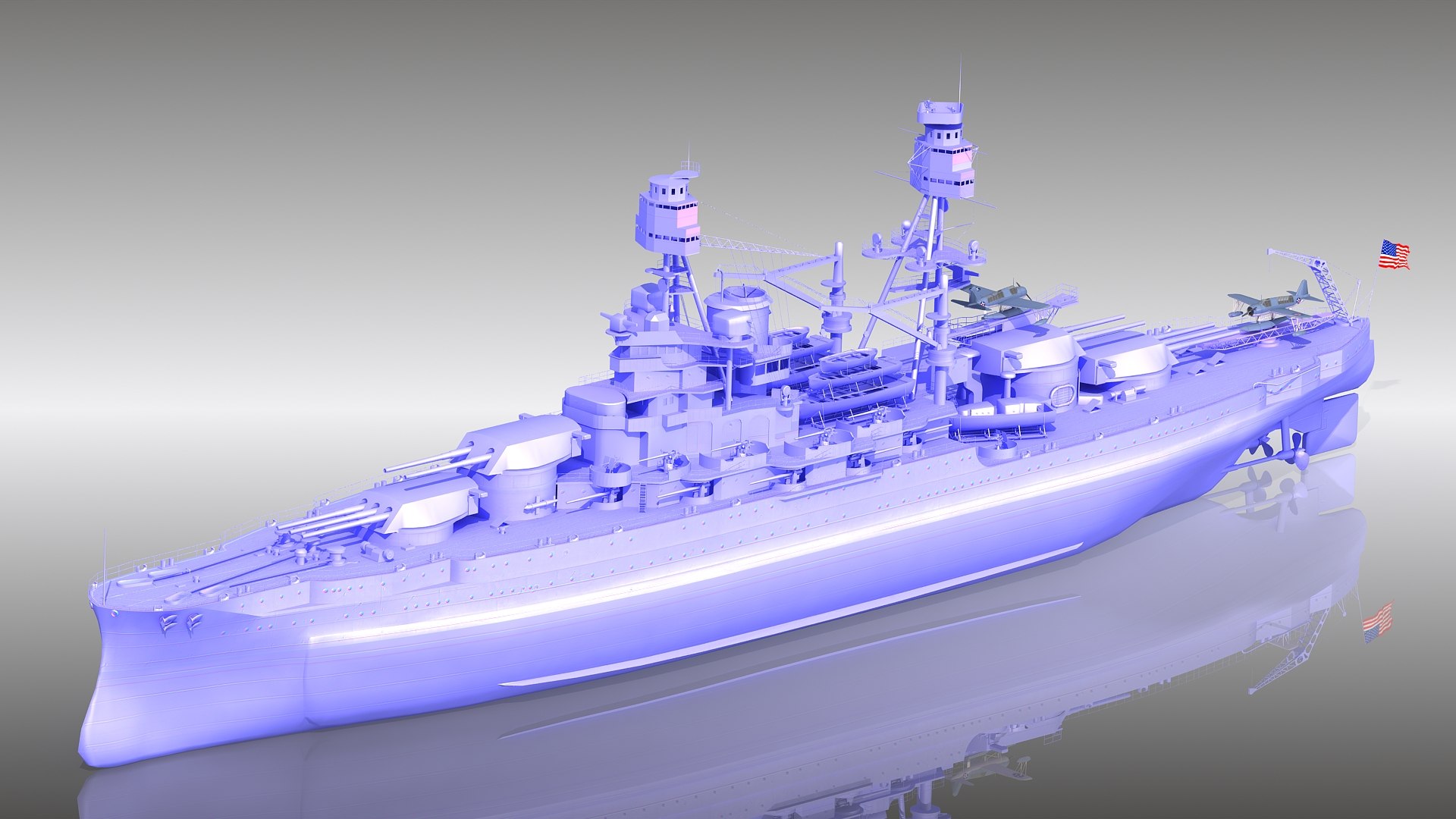 USS Nevada BB-36 Nevada-class Battleships Model - TurboSquid 2086112