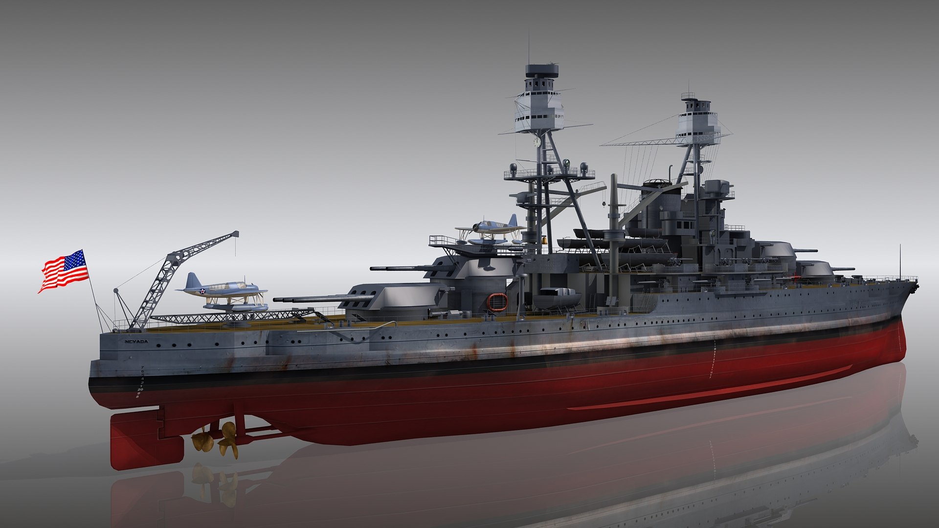 USS Nevada BB-36 Nevada-class Battleships Model - TurboSquid 2086112
