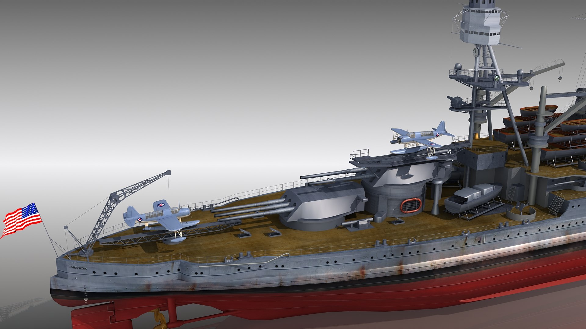 USS Nevada BB-36 Nevada-class Battleships Model - TurboSquid 2086112