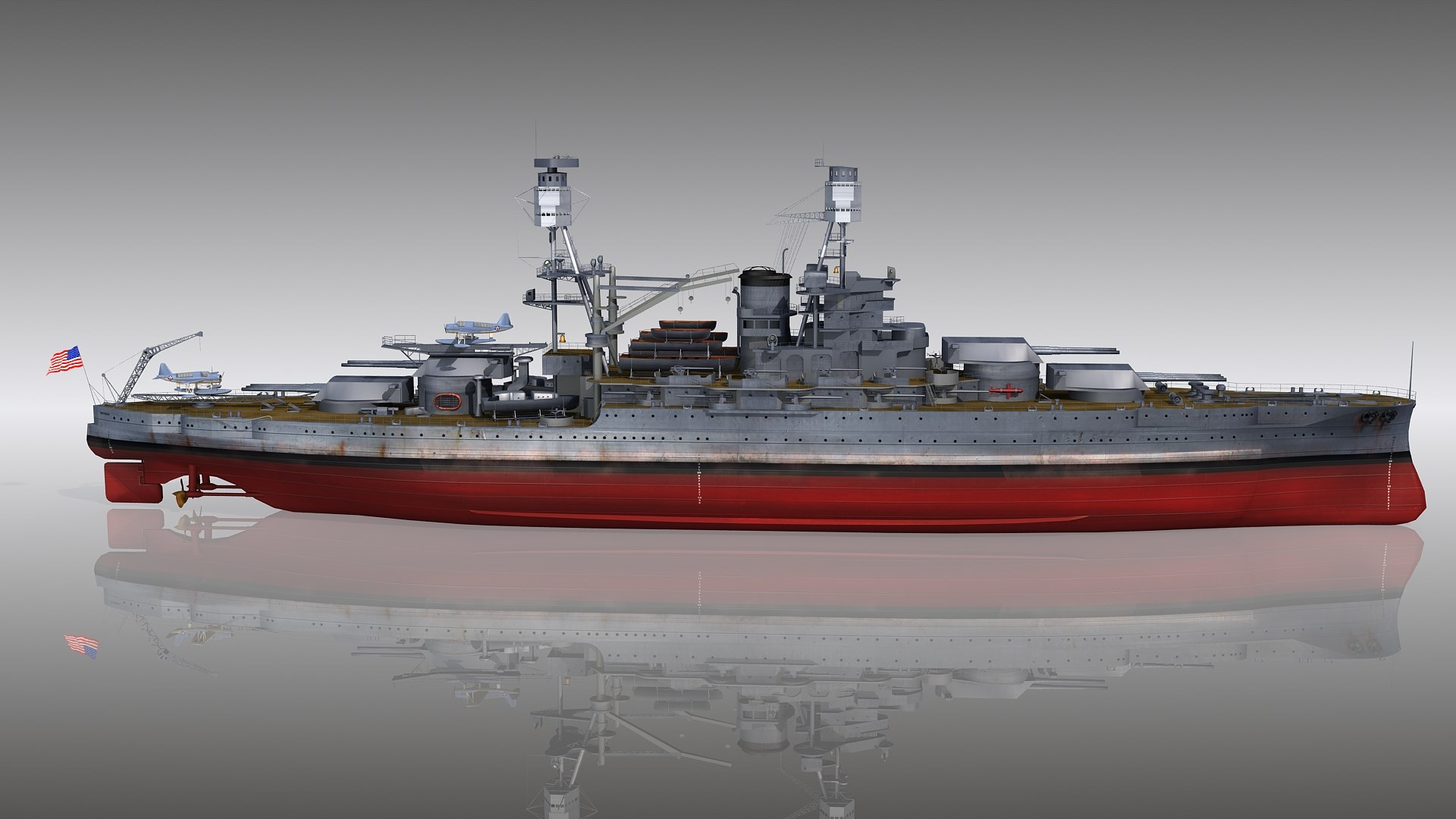 USS Nevada BB-36 Nevada-class Battleships Model - TurboSquid 2086112