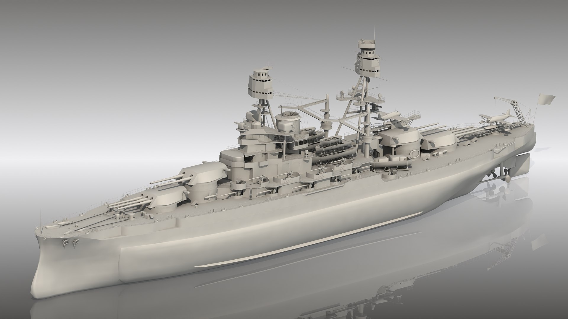USS Nevada BB-36 Nevada-class Battleships Model - TurboSquid 2086112