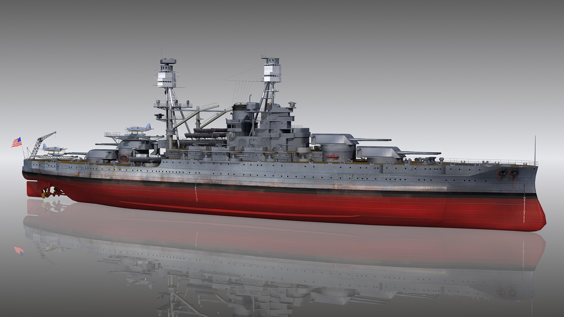USS Nevada BB-36 Nevada-class Battleships Model - TurboSquid 2086112