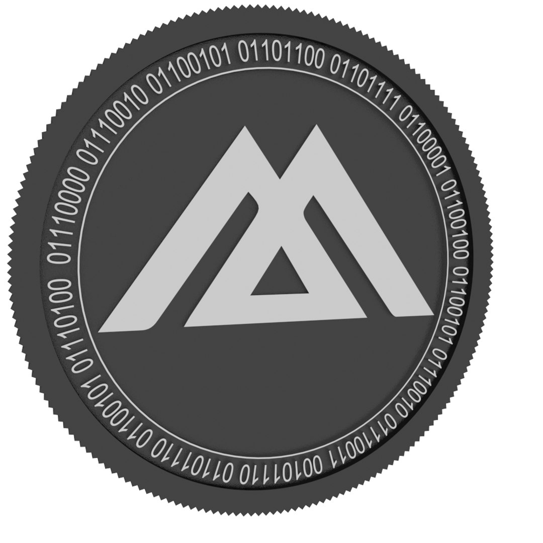 Mojocoin black coin 3D - TurboSquid 1621289