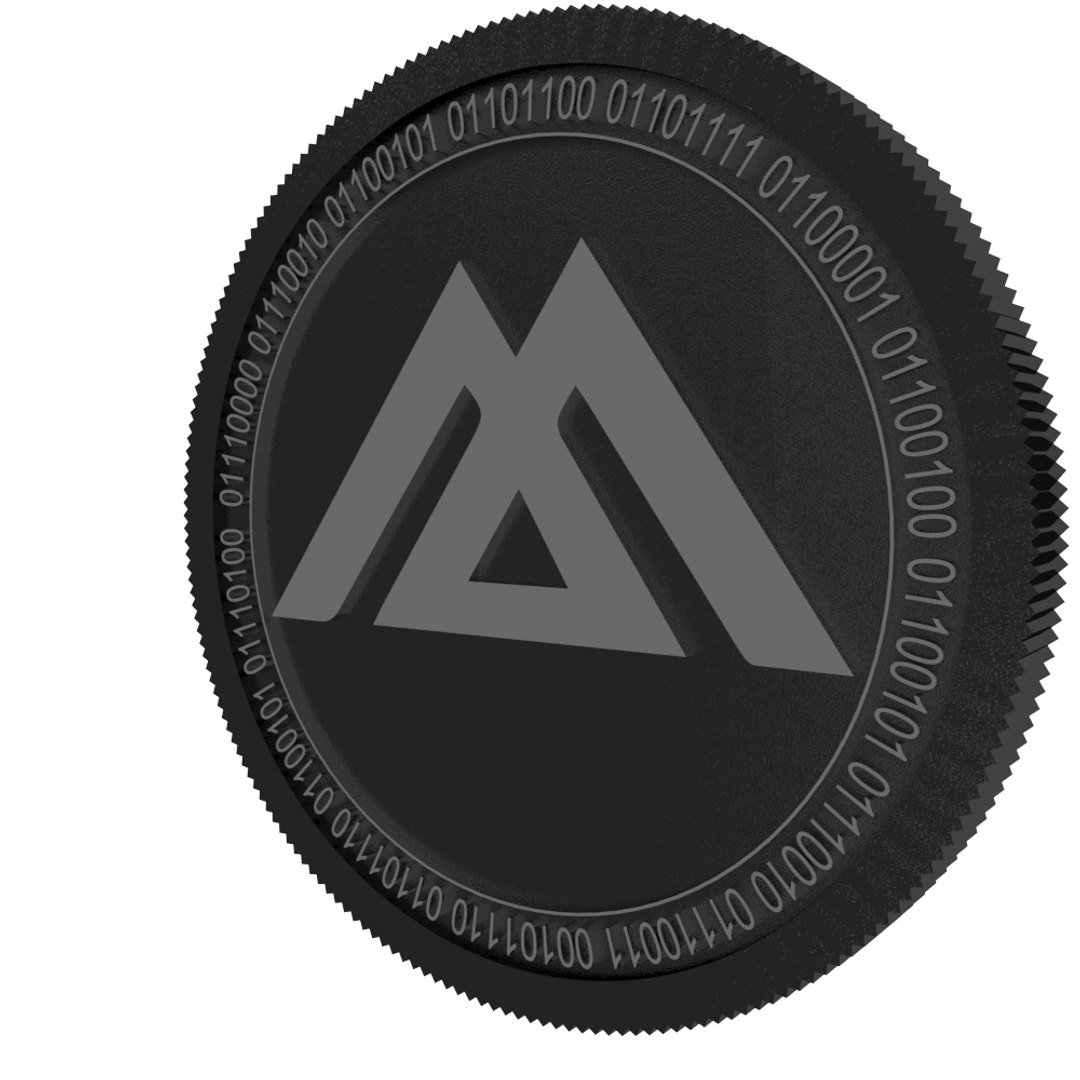 Mojocoin black coin 3D - TurboSquid 1621289
