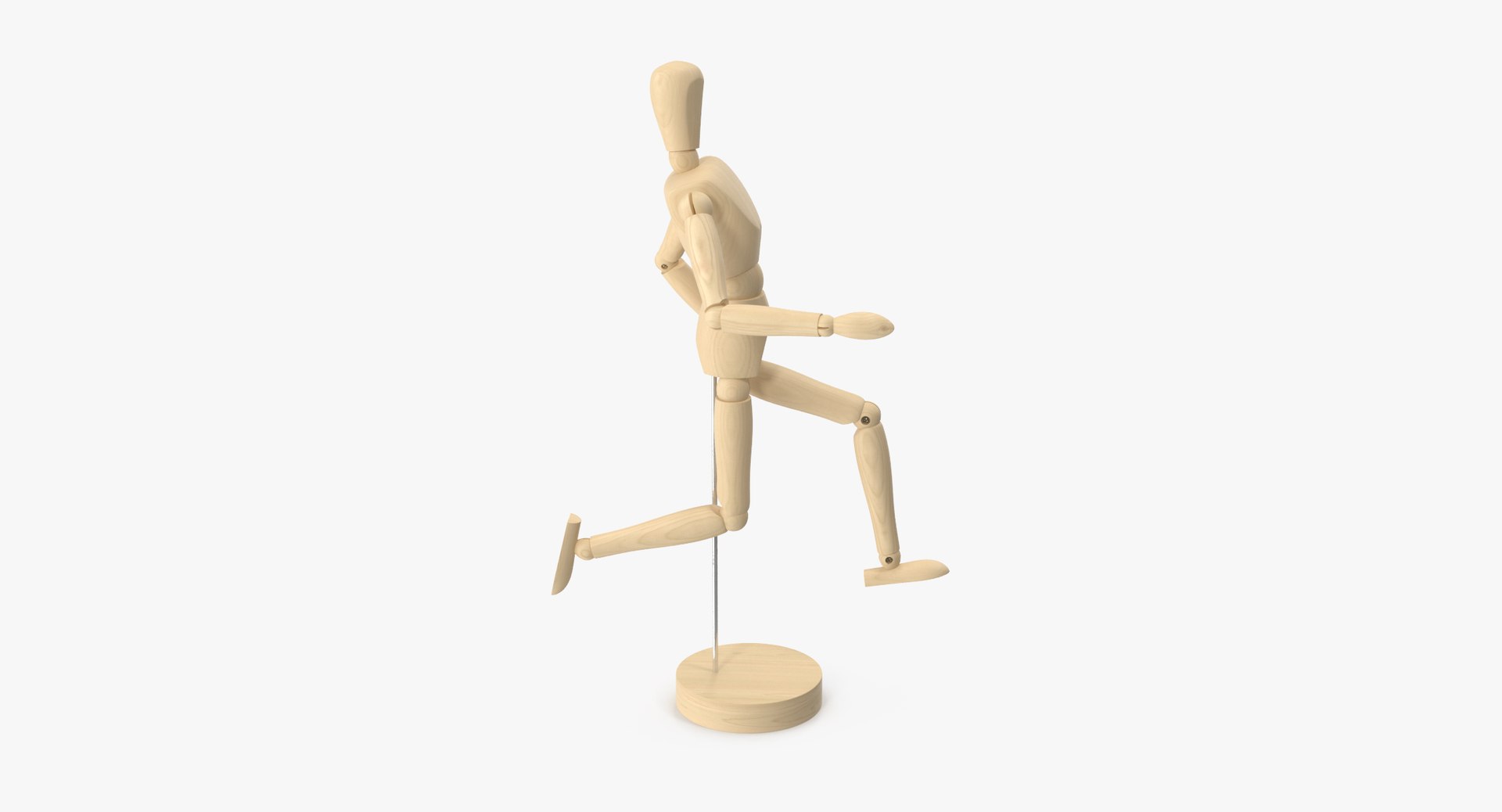 3d Wooden Mannequin 2 Pose Model