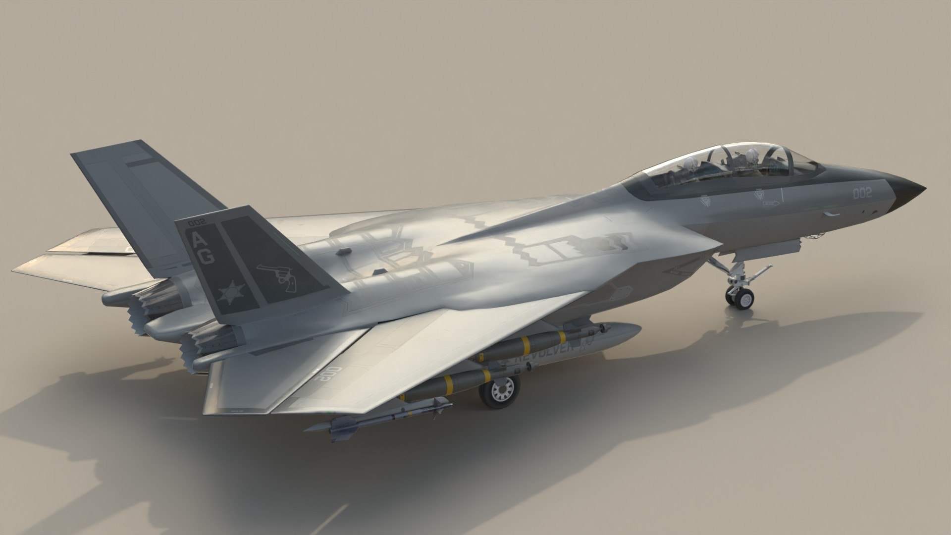 Fictional Stealth Fighter SC 3D Model - TurboSquid 2382942