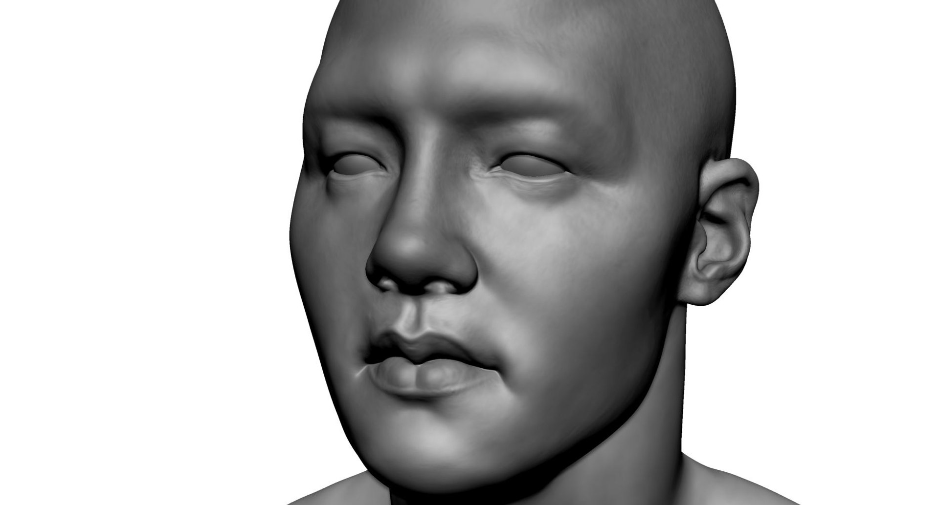 Asian Male Head 3D Model - TurboSquid 1891916