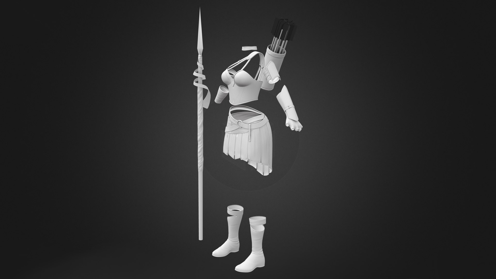 Full Warrior Archer Outfit Model - TurboSquid 1948235