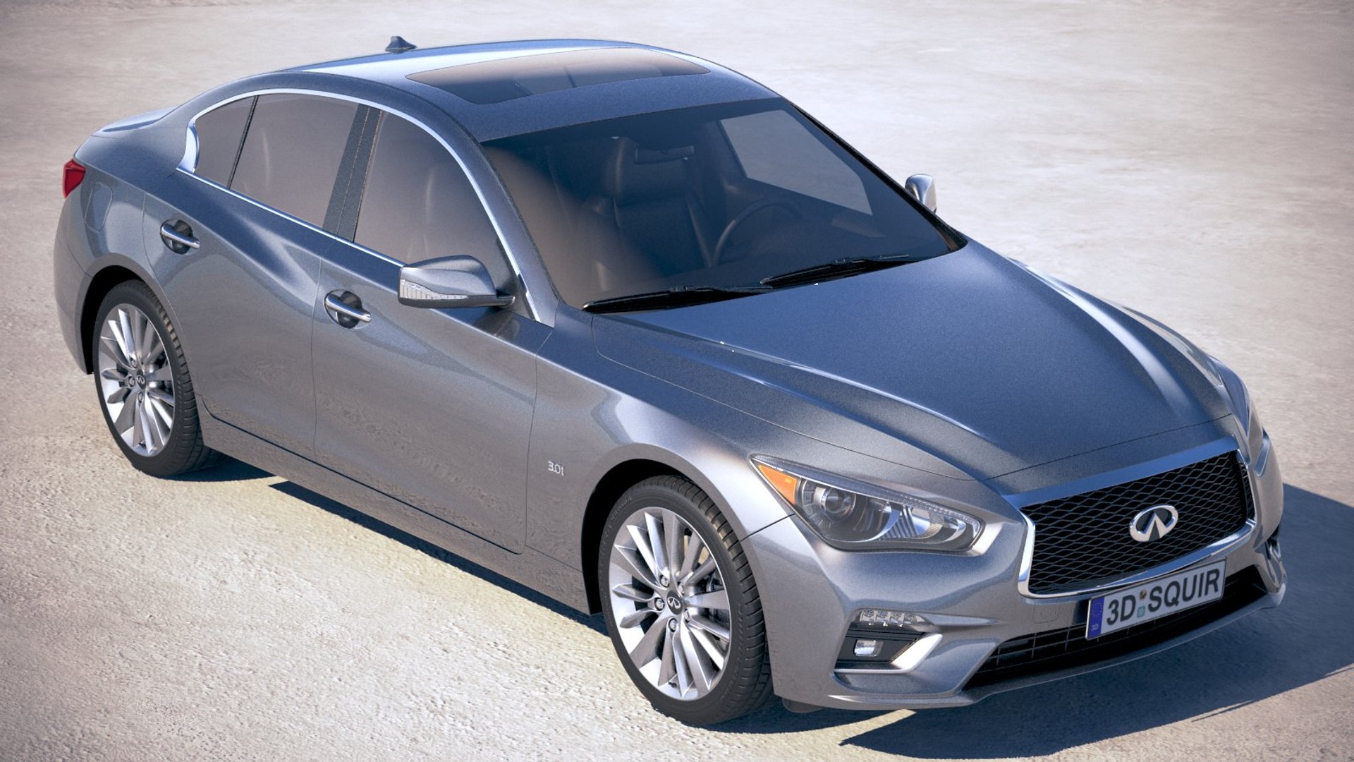 Infiniti q50 2018 model - TurboSquid 1252163