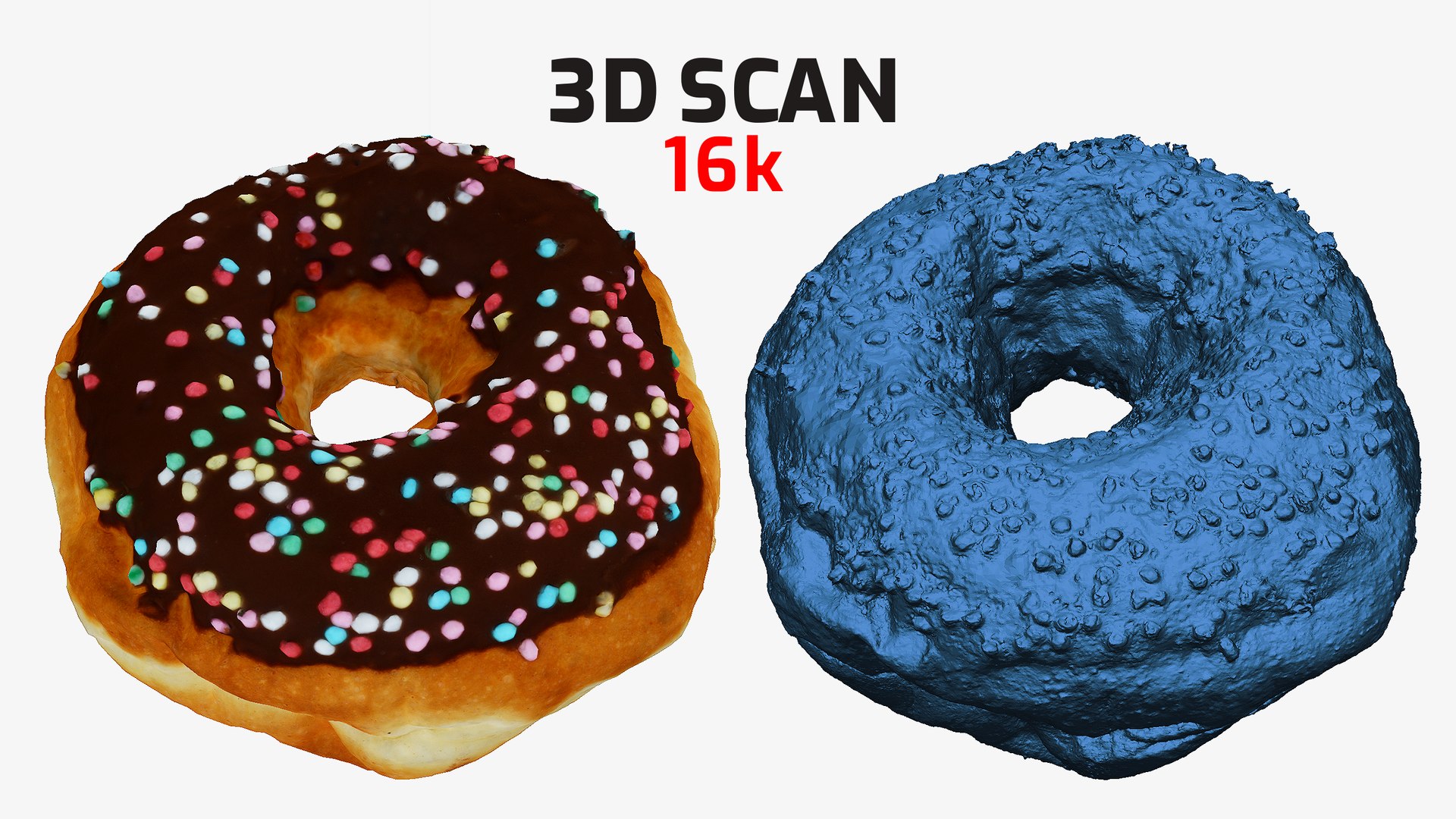 CROSS-POLARIZED CHOCOLATE DONUT 3D SCAN LOW HIGH POLY 3D MODEL 16k ...