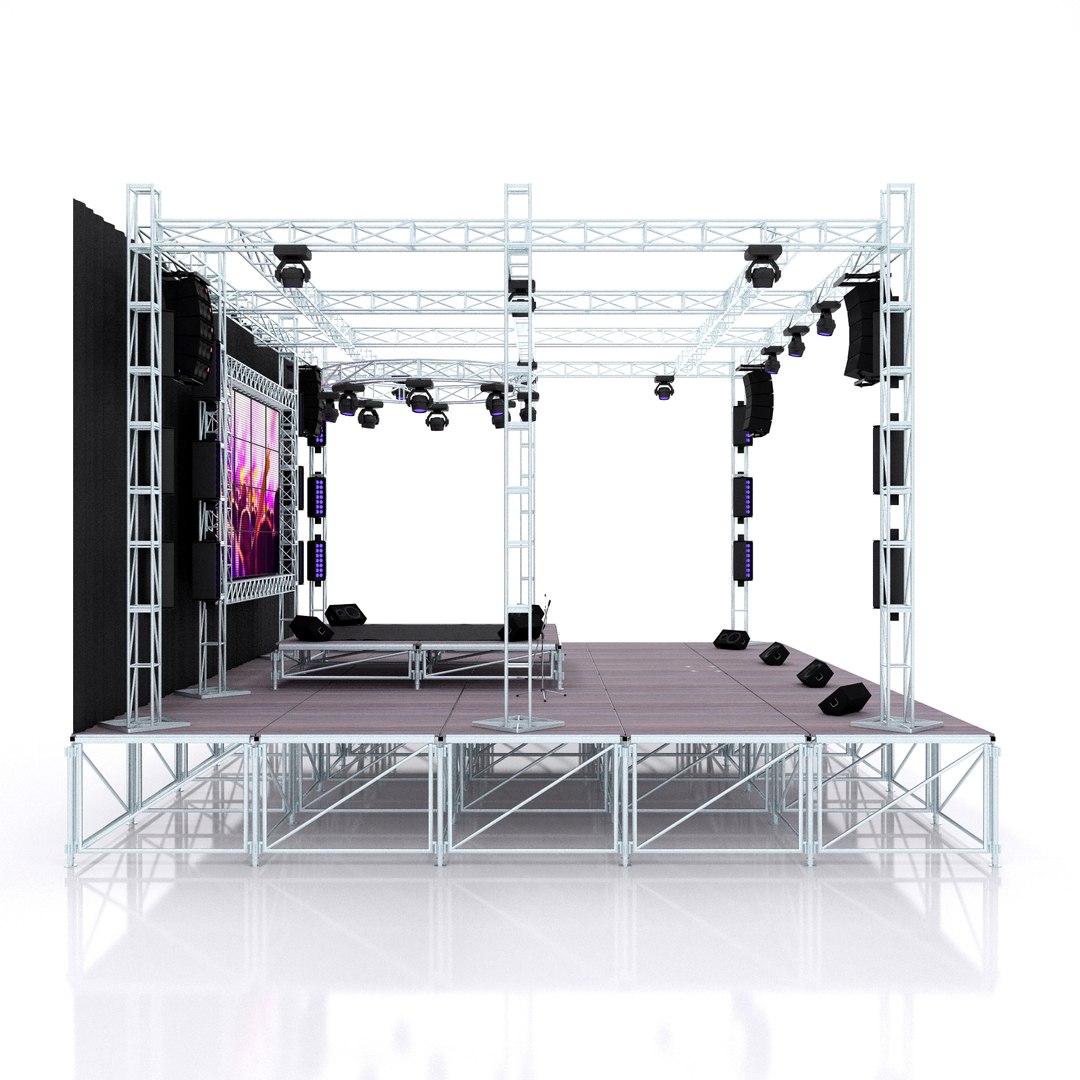 3D Concert Music Stage Model - TurboSquid 2171011
