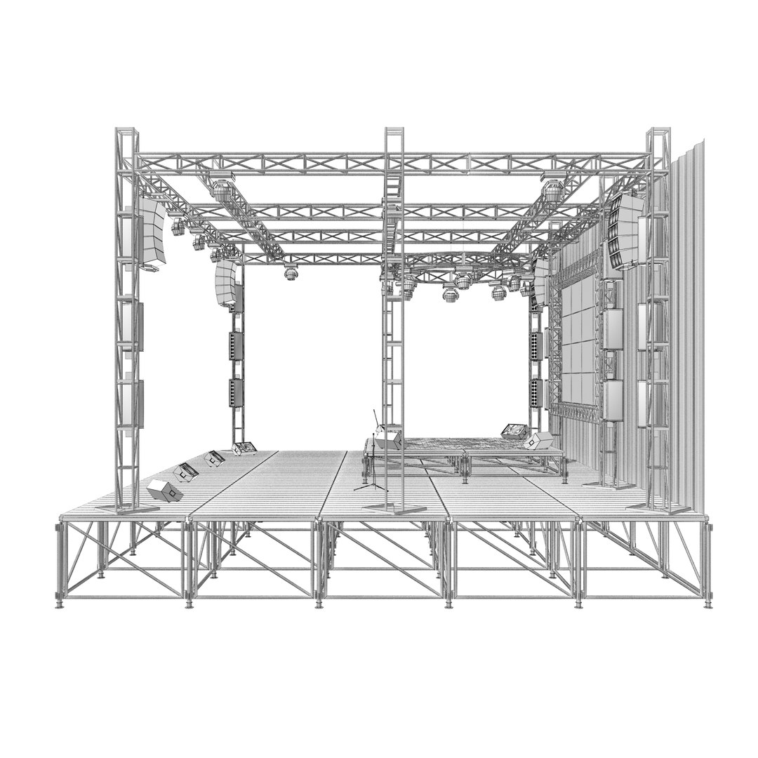 3D Concert Music Stage Model - TurboSquid 2171011