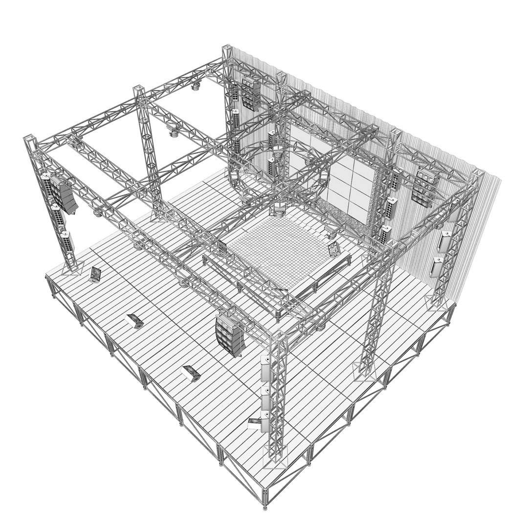 3D Concert Music Stage Model - TurboSquid 2171011