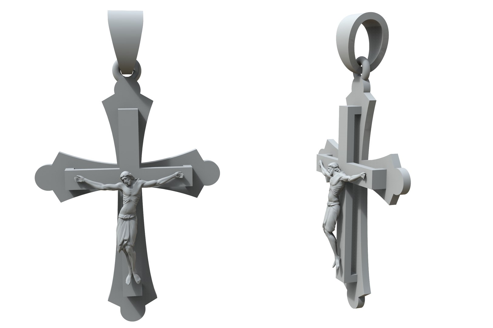 Jewelry Golden Cross Jesus 3D Model - TurboSquid 1327158
