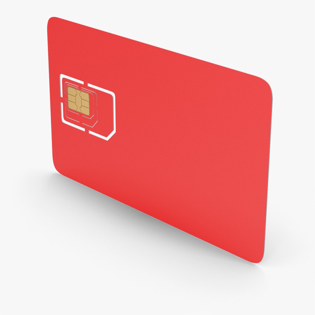 3D model Red Sim Card - TurboSquid 2033503