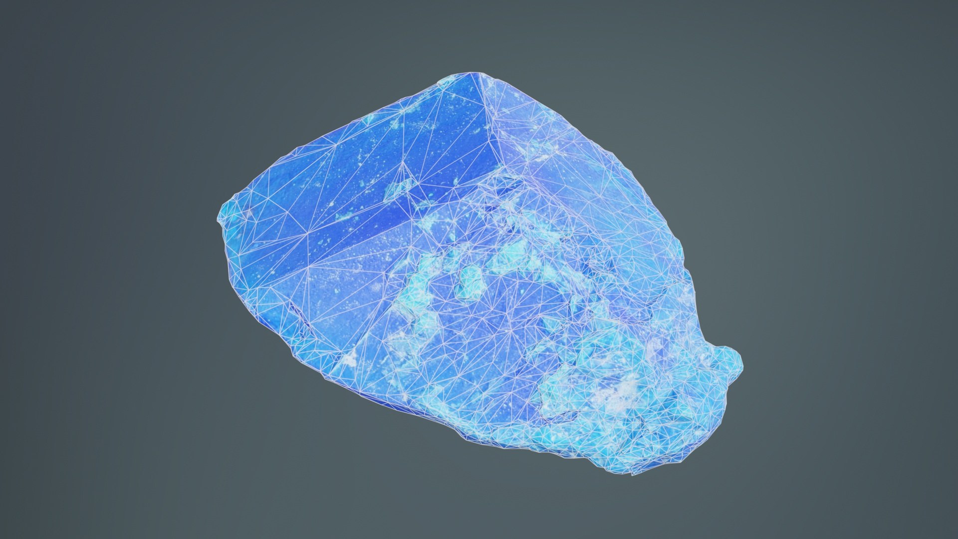 3D Blue Salt Crystal 02 Remastered Model - TurboSquid 2362526