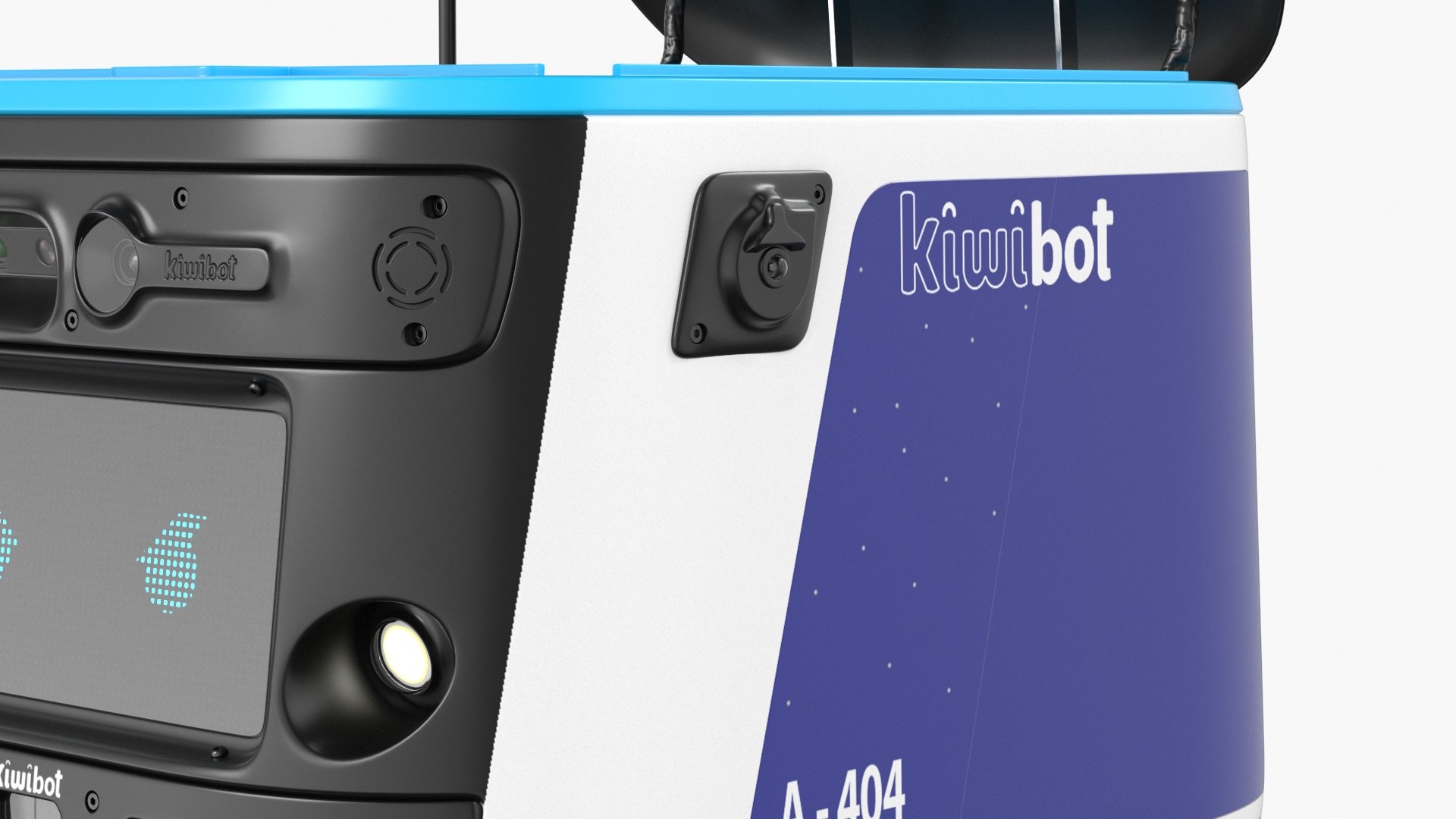 3D Blue Delivery Robot Kiwibot Rigged For Cinema 4D - TurboSquid 2267560