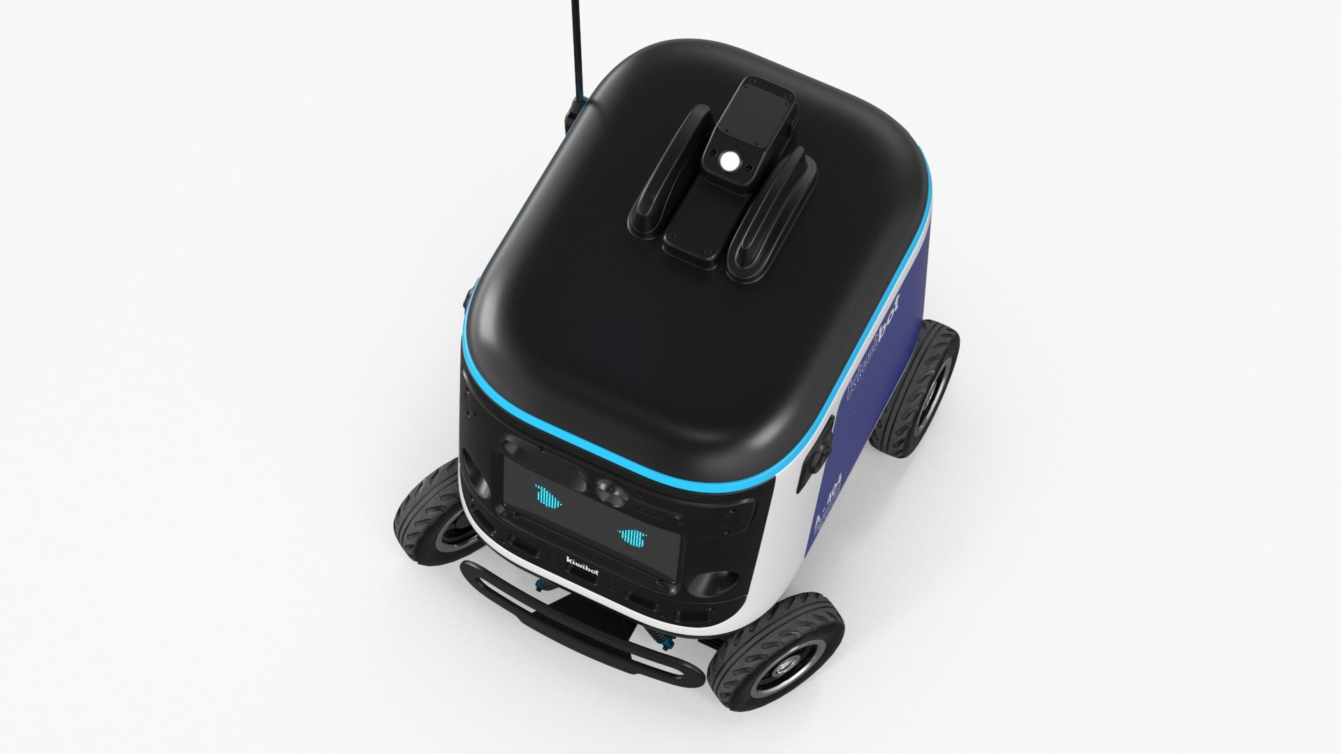 3D Blue Delivery Robot Kiwibot Rigged For Cinema 4D - TurboSquid 2267560