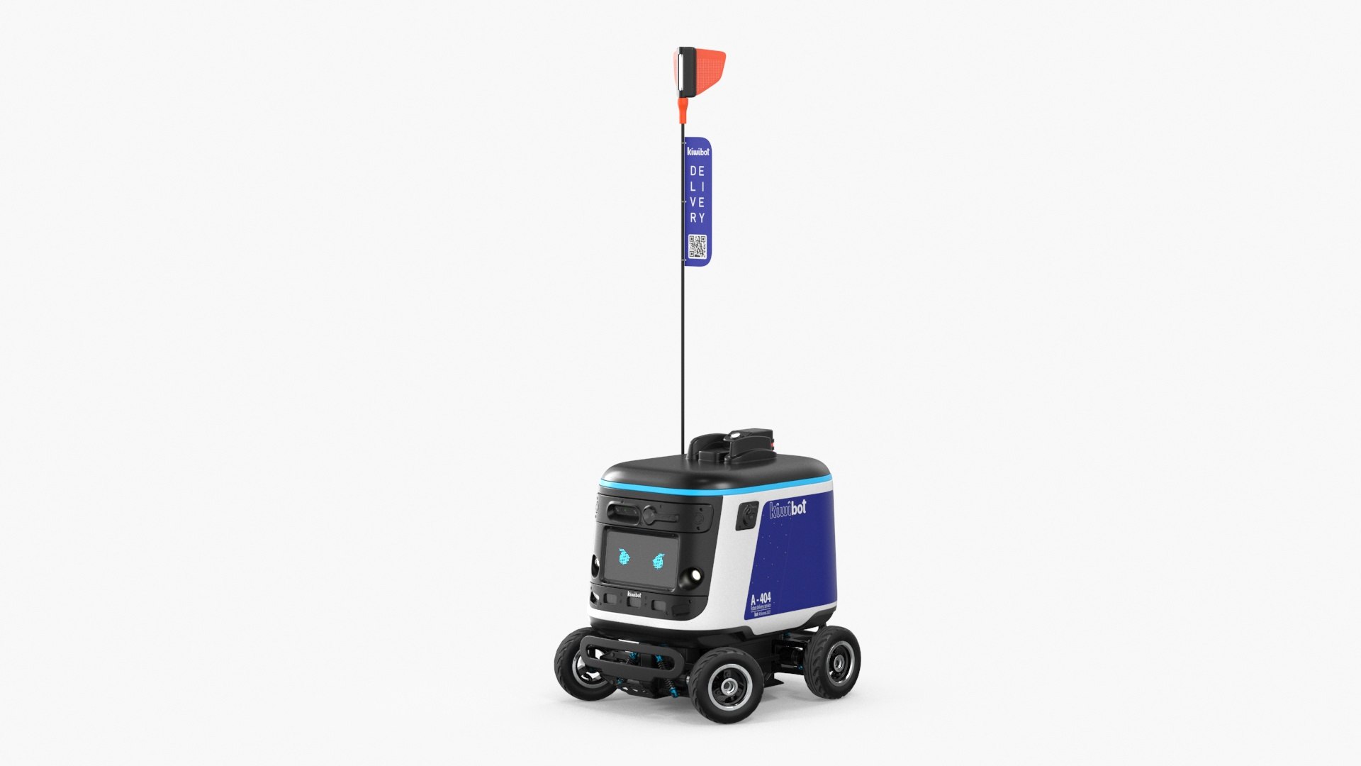 3D Blue Delivery Robot Kiwibot Rigged For Cinema 4D - TurboSquid 2267560
