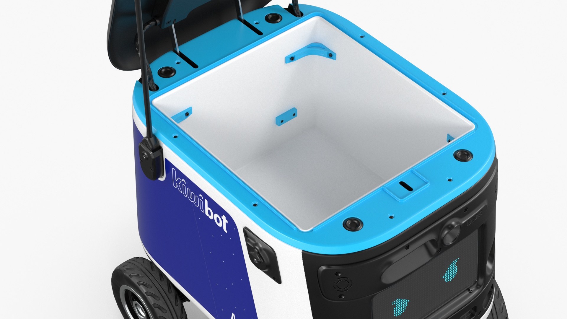 3D Blue Delivery Robot Kiwibot Rigged For Cinema 4D - TurboSquid 2267560