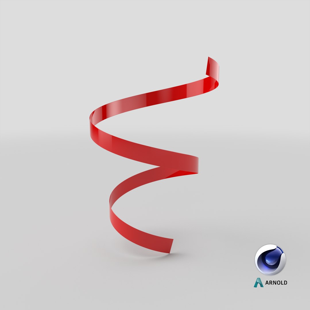 3D Red Ribbon V1 - TurboSquid 2132375