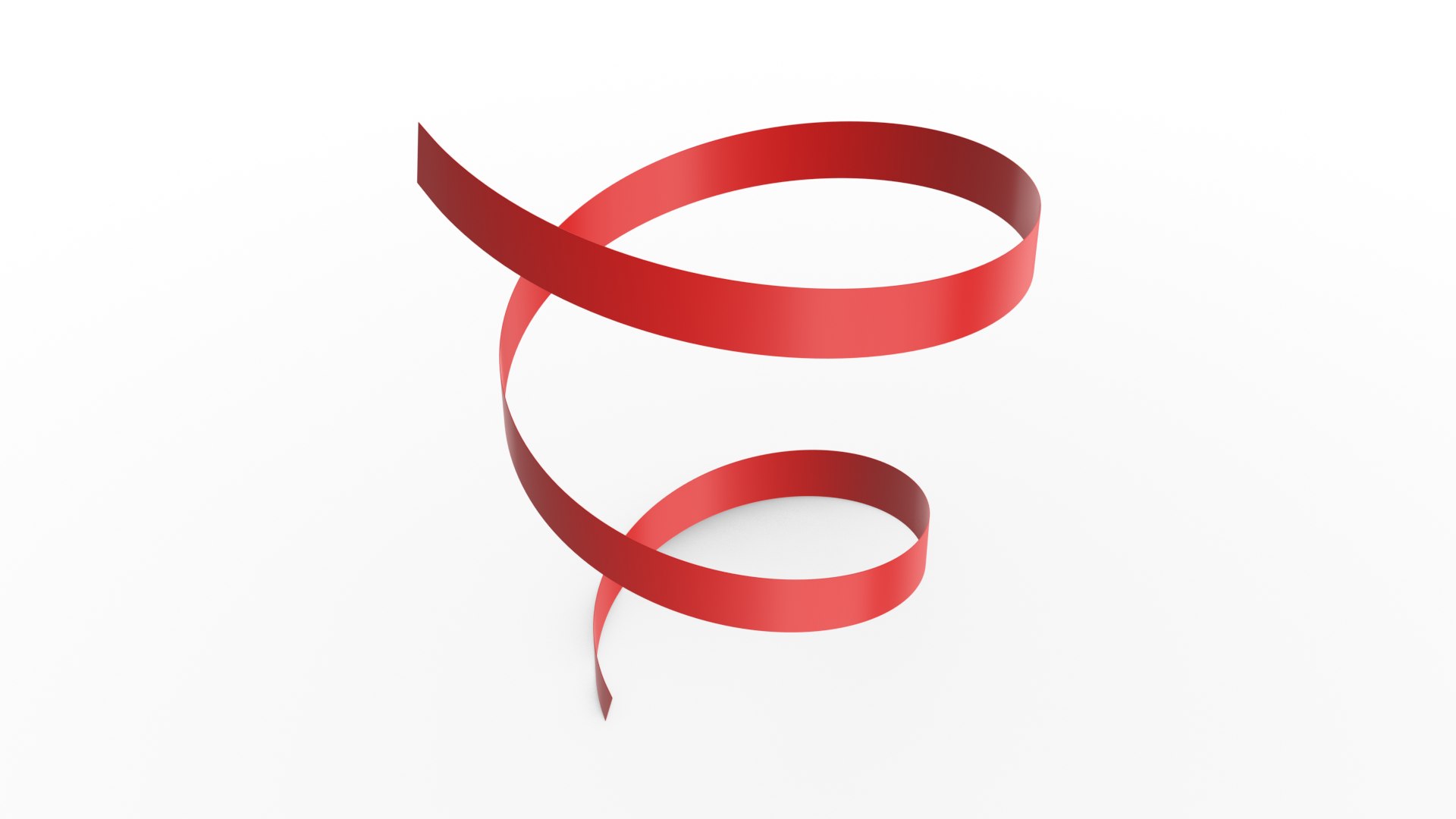 3D Red Ribbon V1 - TurboSquid 2132375