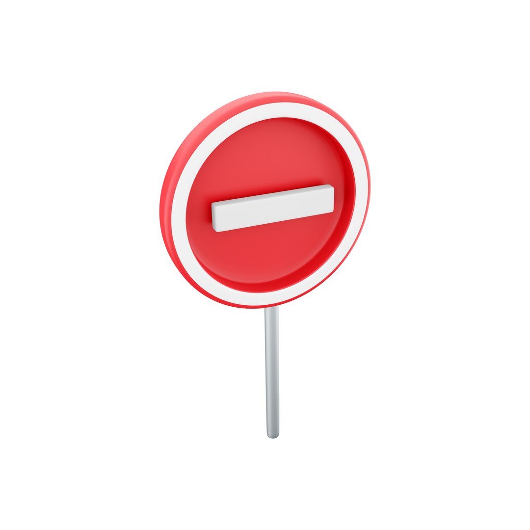 3D No Waiting Sign Icon - TurboSquid 2018102