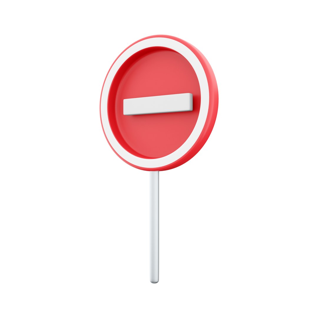 3D No Waiting Sign Icon - TurboSquid 2018102
