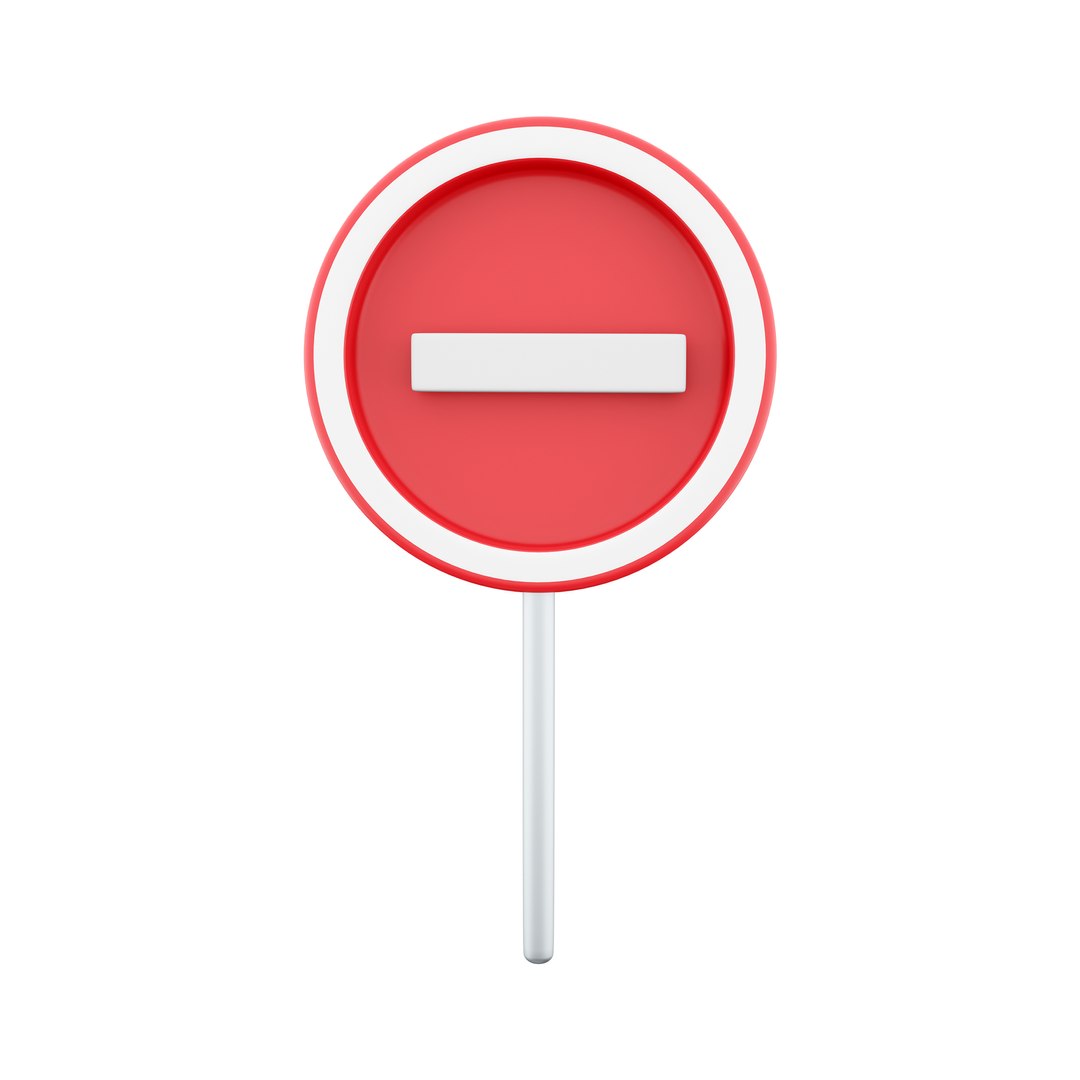 3D No Waiting Sign Icon - TurboSquid 2018102