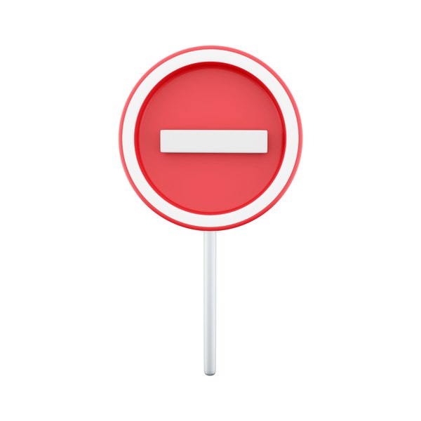 3D 3d No waiting sign icon - TurboSquid 2018102