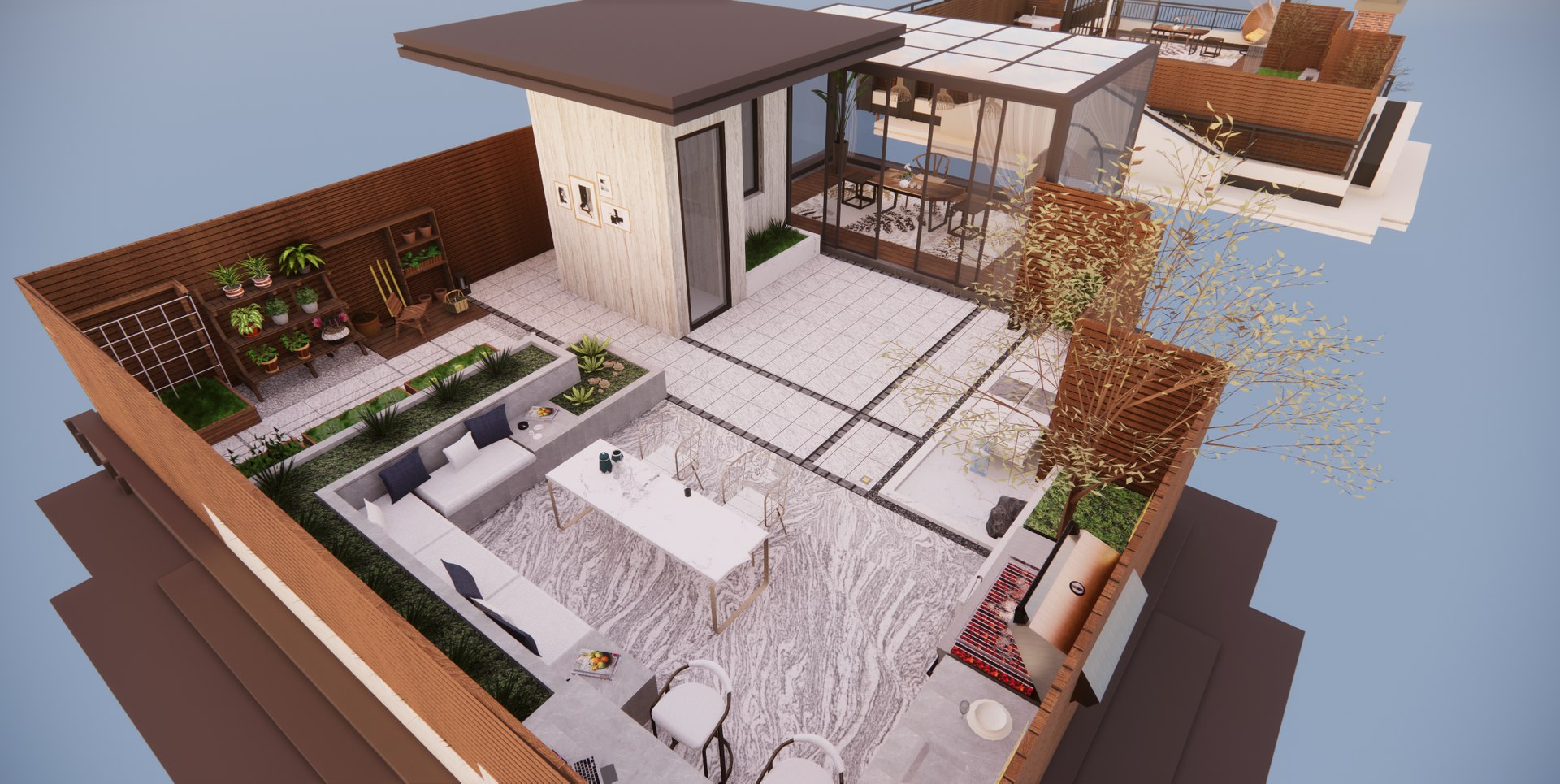 3D Patio Backyard And Garden-A8 Model - TurboSquid 2039345