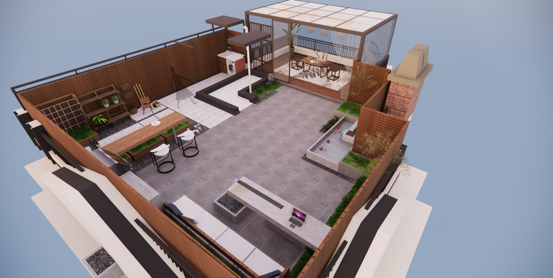 3D Patio Backyard And Garden-A8 Model - TurboSquid 2039345