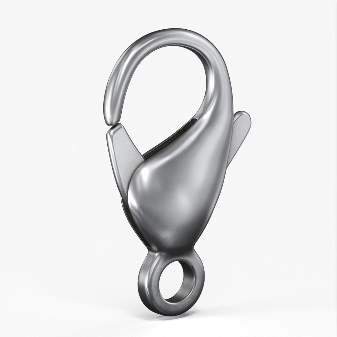 3D Model Lobster Claw Clasps Silver - TurboSquid 2415877
