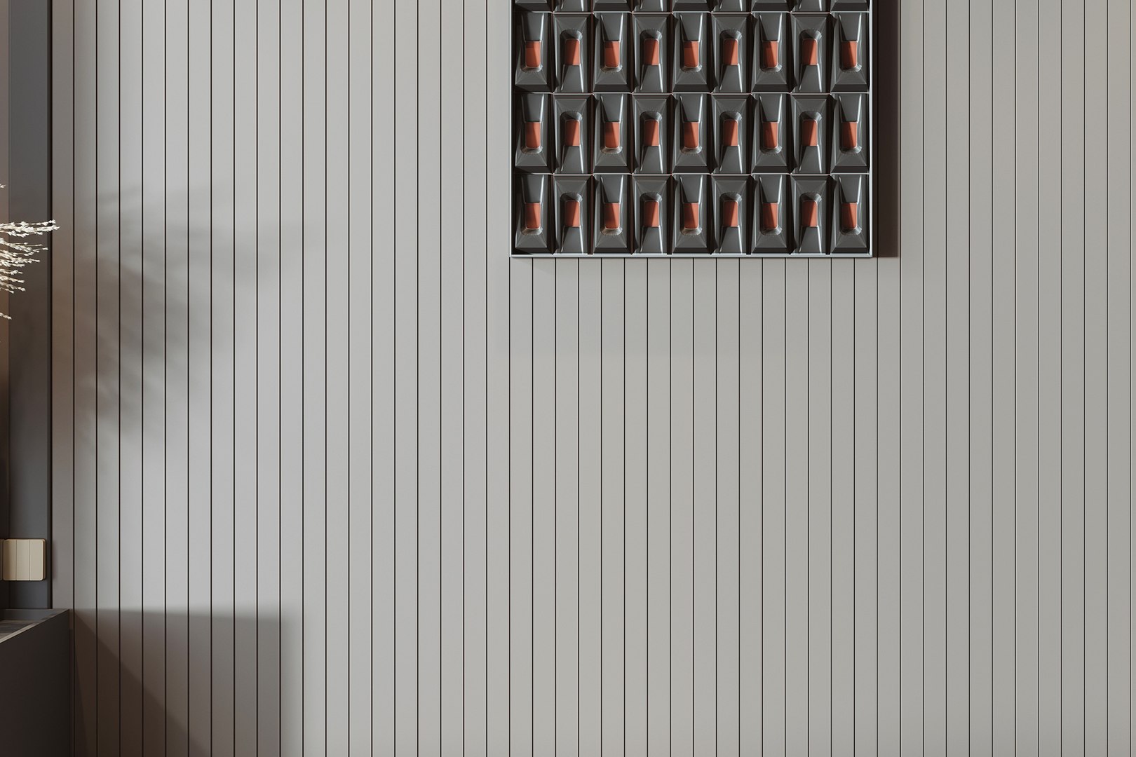 Model of modern bedroom bedside background wall 3D model - TurboSquid ...