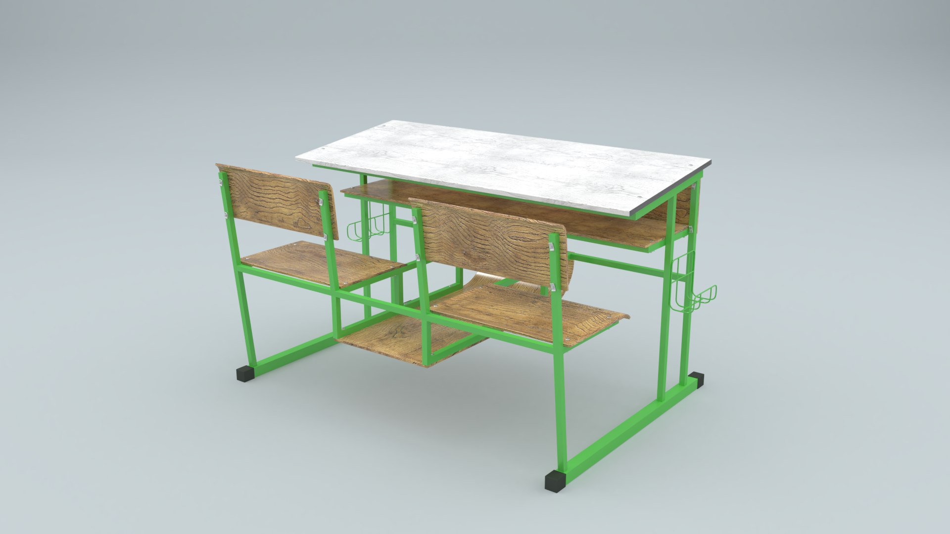 School desk 3D model - TurboSquid 1472846