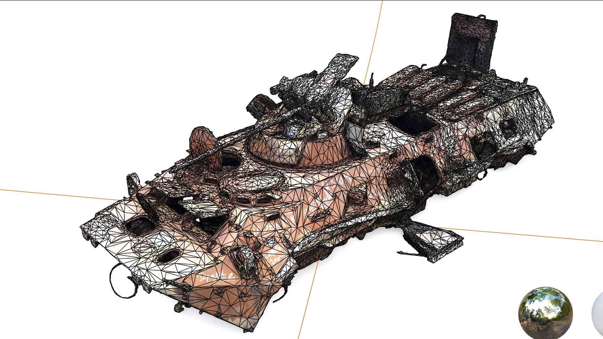 Destroyed BTR-80 wheeled amphibious armoured personnel carrier 3D ...