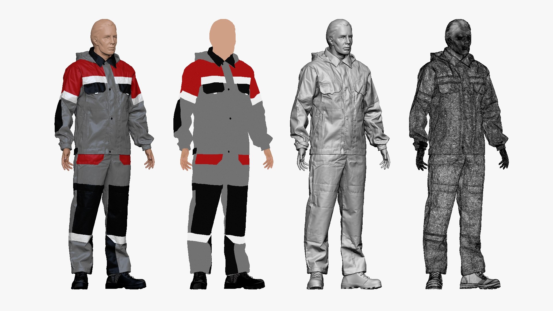 3D 001156 engineering suit light gray - TurboSquid 1734479