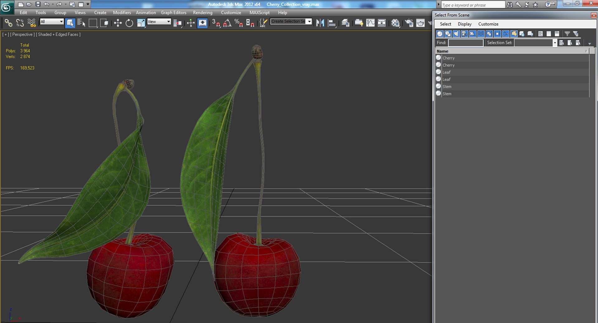 3D Cherry Realistic Model - TurboSquid 1202624
