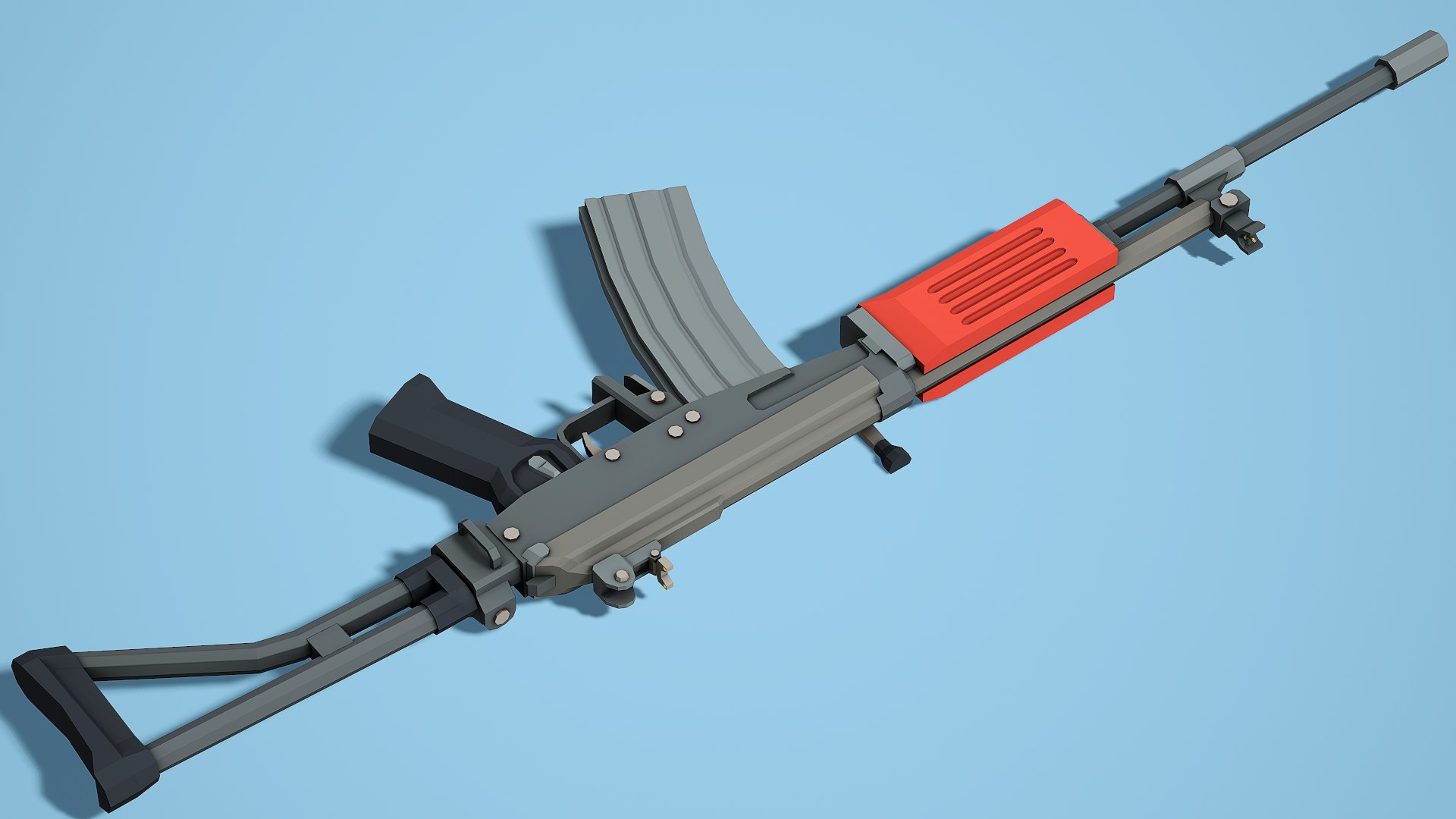 Stylized Galil ARM Rifle Low Poly Mobile Ready 3D Model - TurboSquid ...