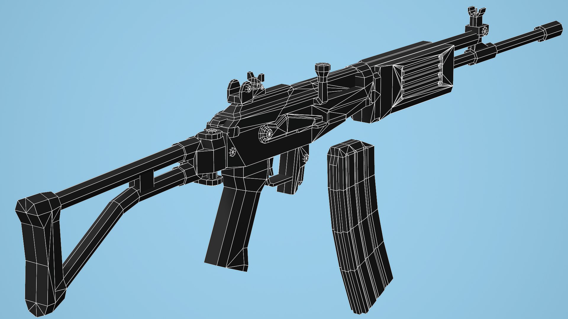 Stylized Galil ARM Rifle Low Poly Mobile Ready 3D Model - TurboSquid ...