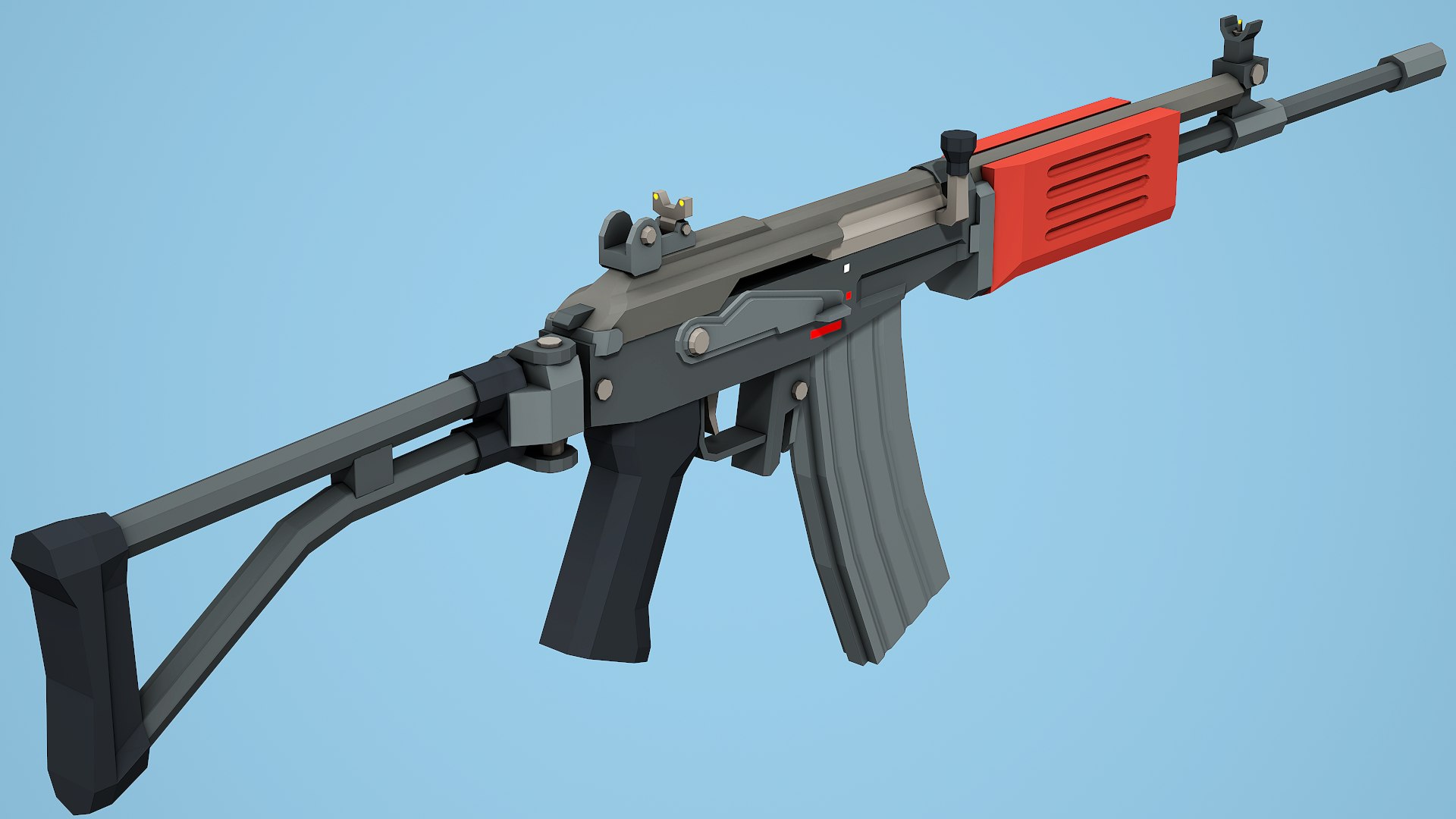 Stylized Galil ARM Rifle Low Poly Mobile Ready 3D Model - TurboSquid ...