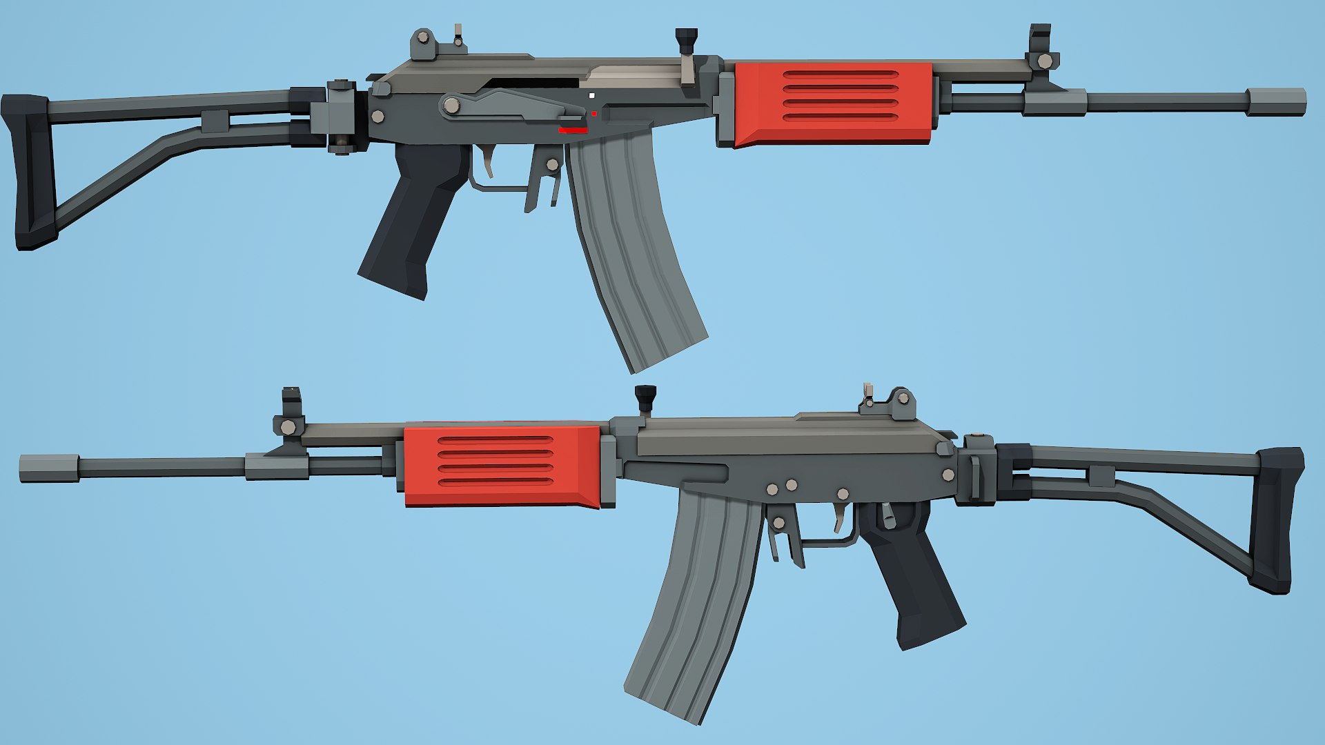 Stylized Galil ARM Rifle Low Poly Mobile Ready 3D Model - TurboSquid ...