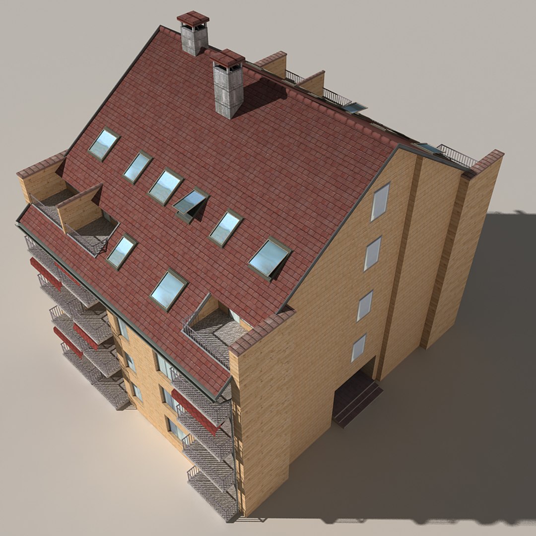 3d City Block Building 03